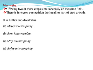 Cropping systems in vegetables | PPTX