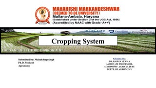 Different types of Cropping system in India | PPTX