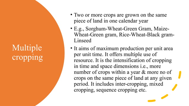 Different types of Cropping system in India | PPTX