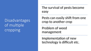 Different types of Cropping system in India | PPTX