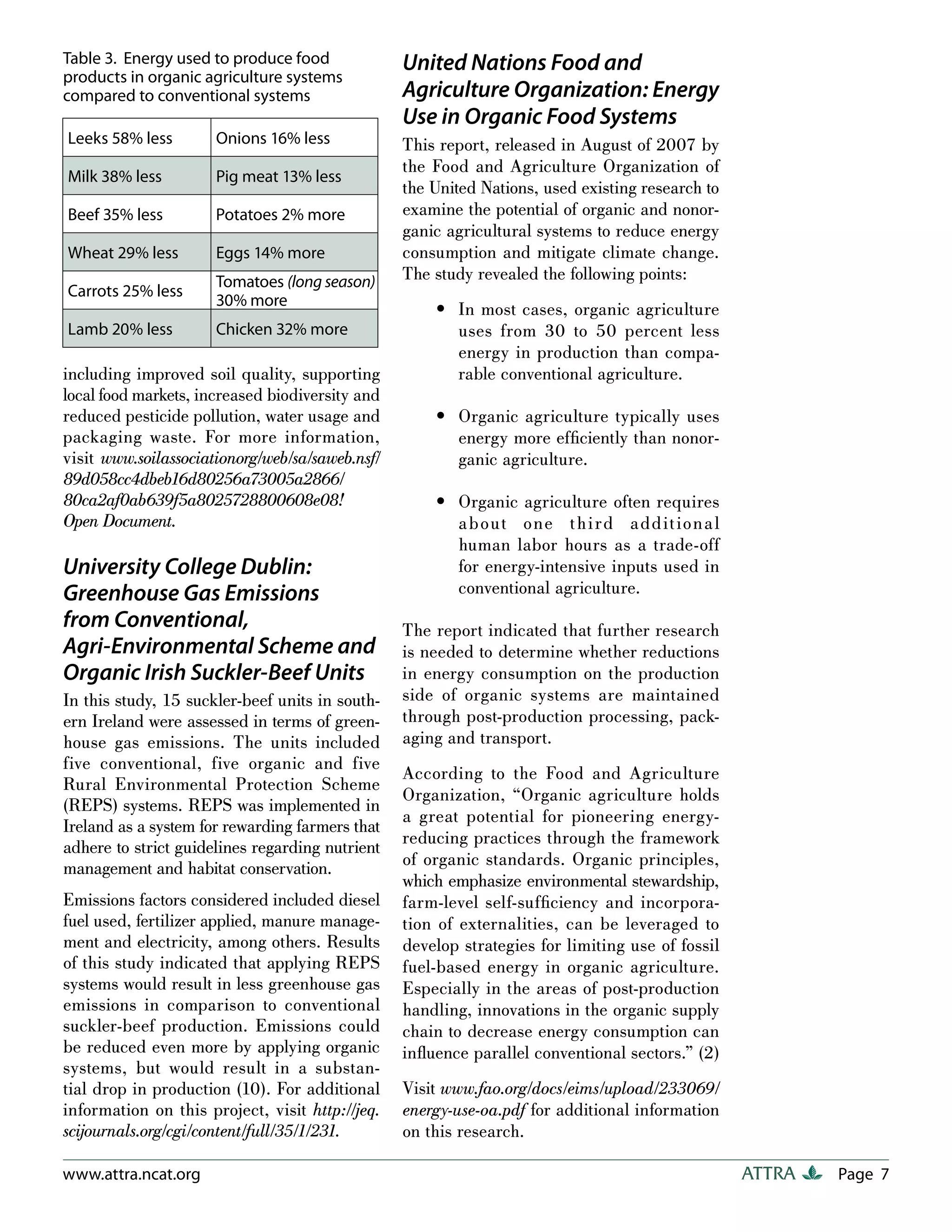 Comparing Energy Use in Conventional and Organic Cropping Systems | PDF