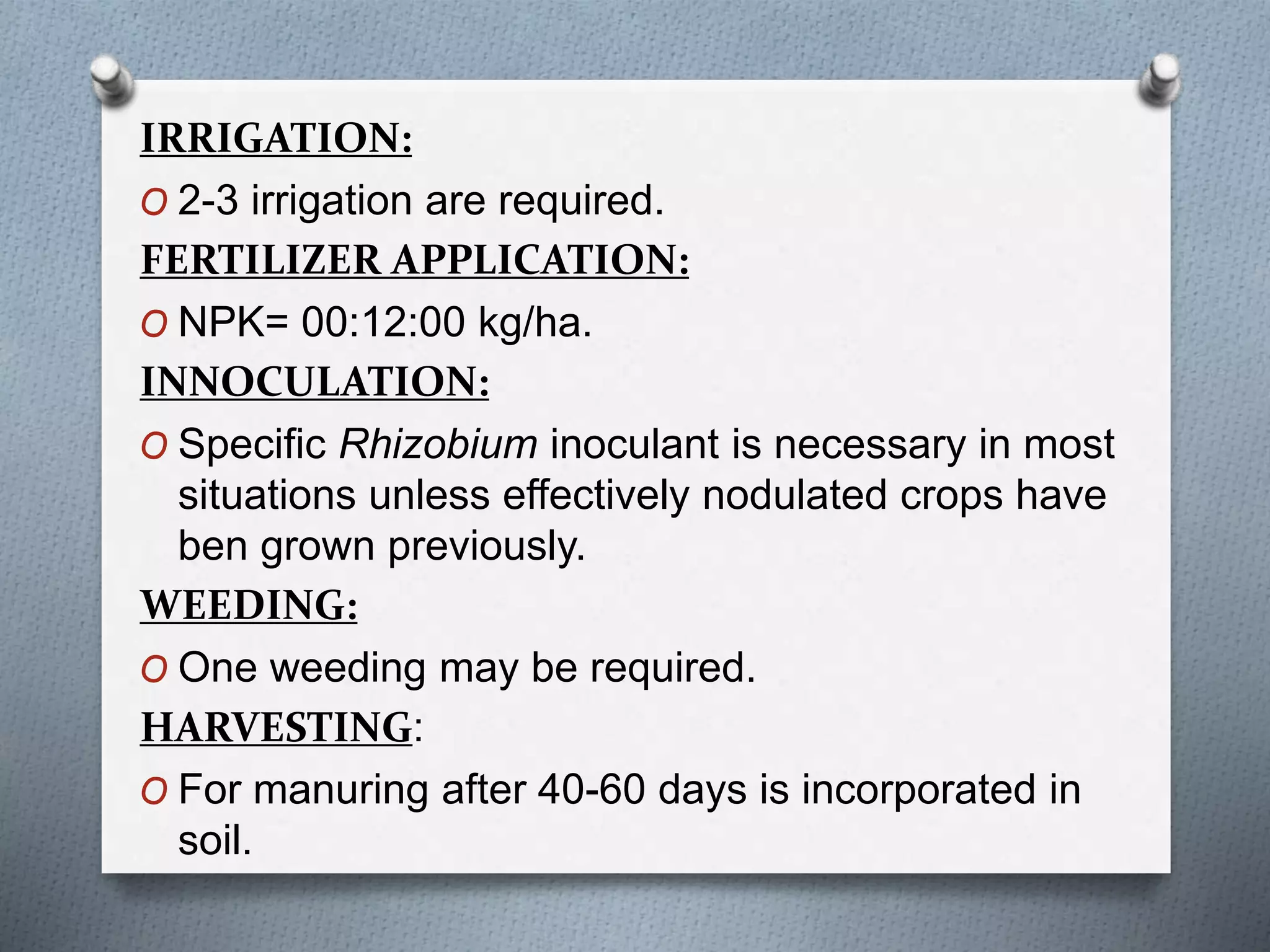 cropping technology of sesbania.pptx | Agriculture | Industries