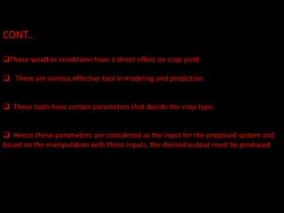 Crop predction ppt using ANN | PPTX