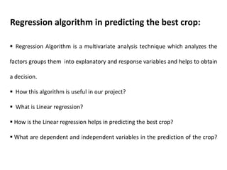 Crop prediction | PPTX