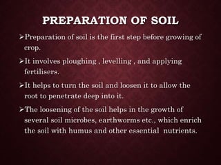 Crop production and management -CLASS-8 ,NCERT | PPTX