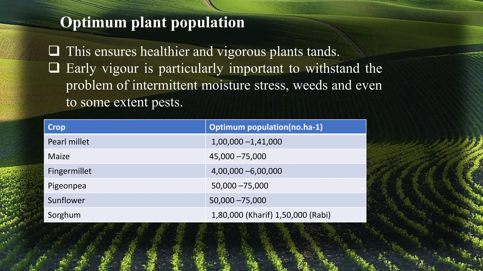 Crop production for dryland crops and their suitability .pptx