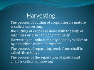 Crop production and management (how crop is produced and reserved) | PPTX