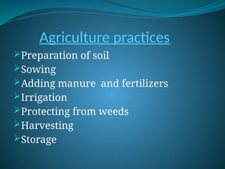 Crop production and management (how crop is produced and reserved) | PPTX