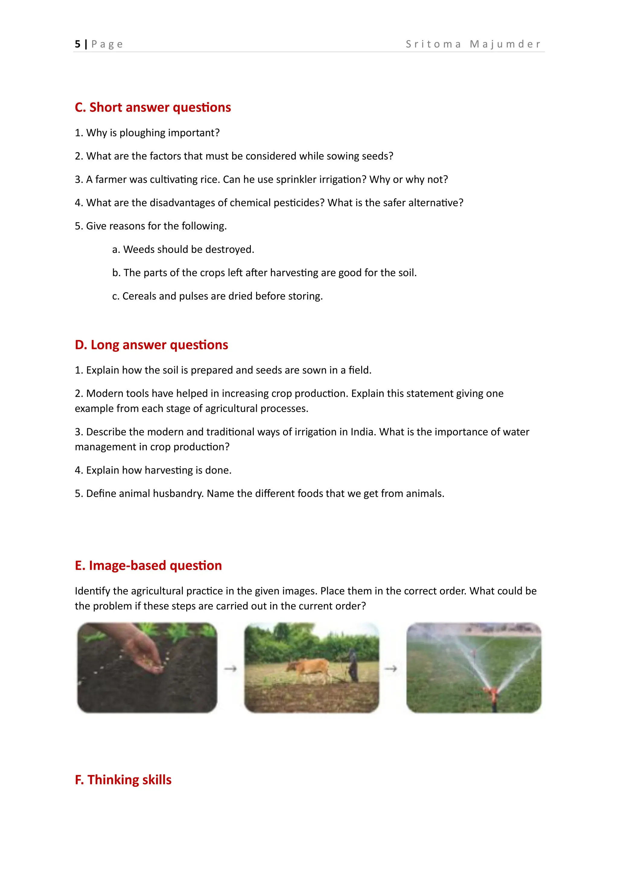 CBSE Grade 8 Biology - Crop Production and Management - Neptune Science ...