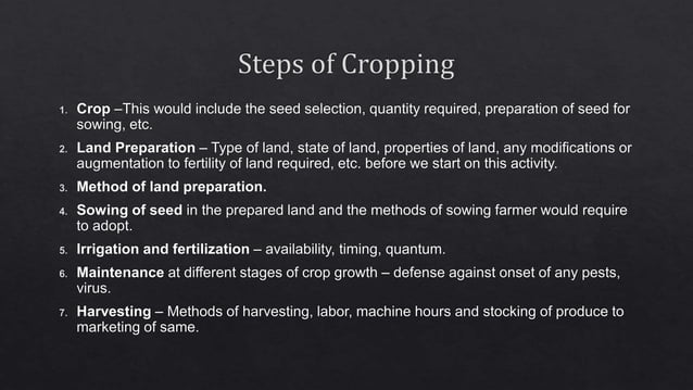 Crop Production and Management | PPTX