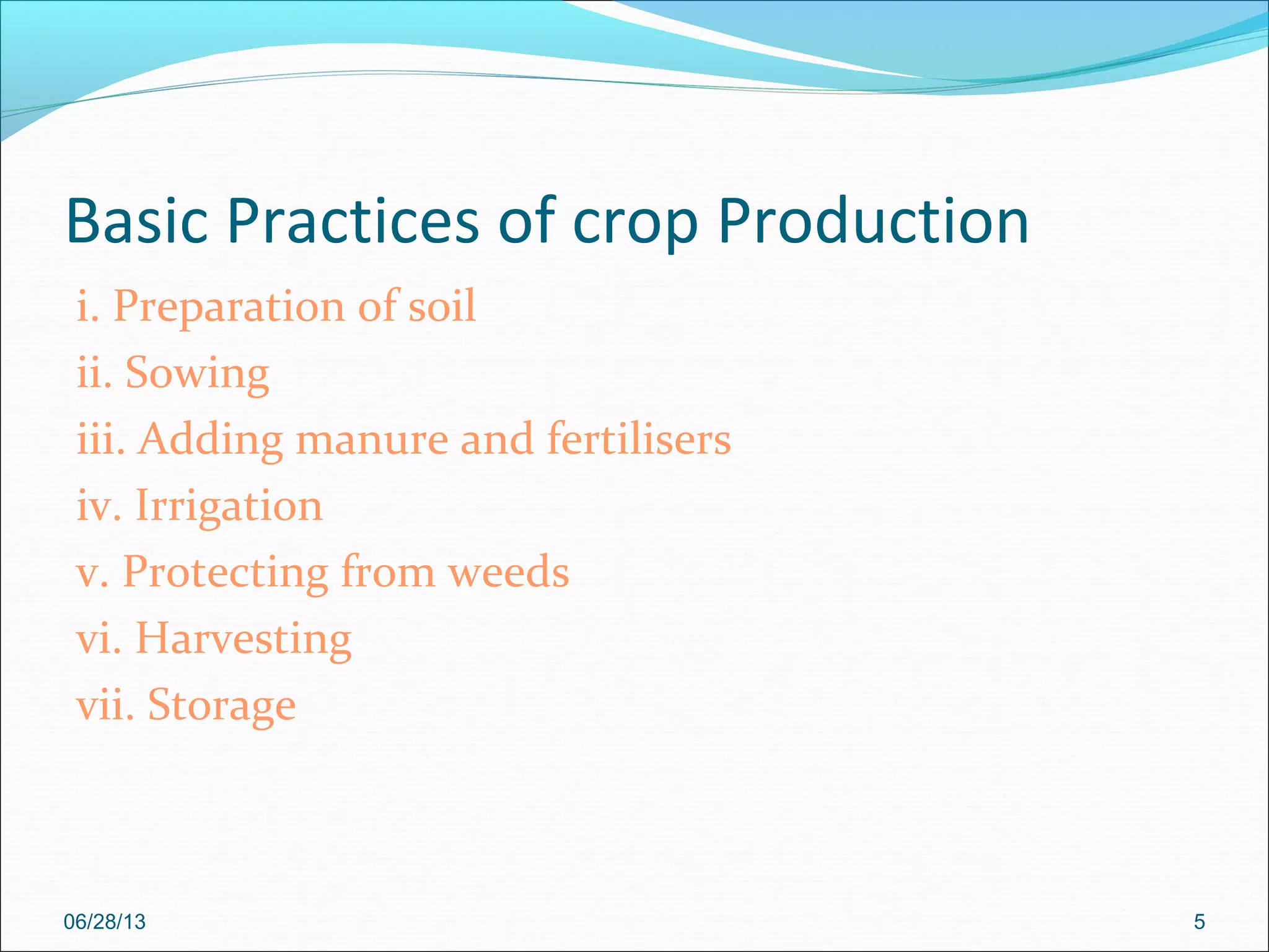 Crop production&magement | PPT