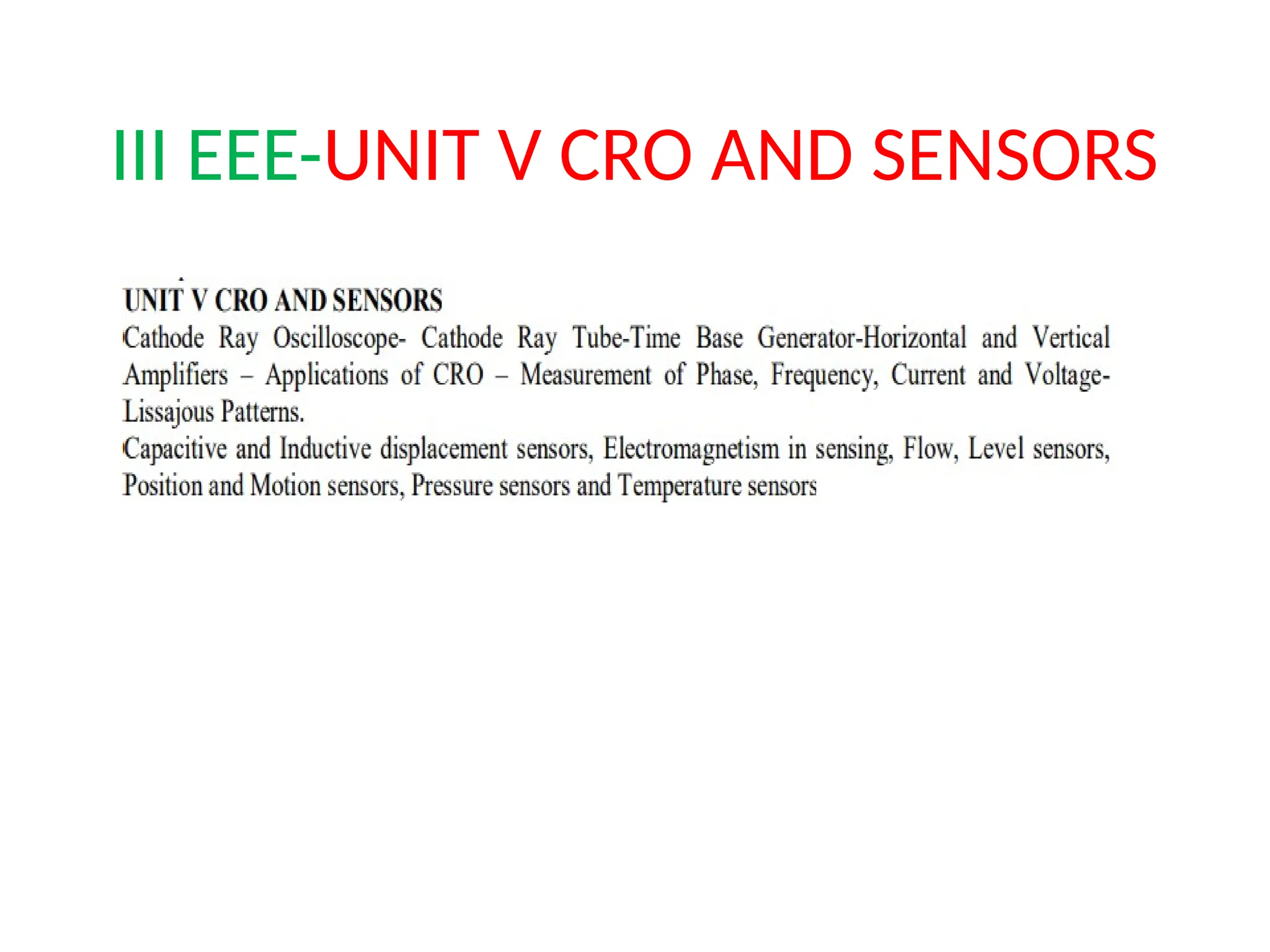 CRO PPT,bridges, measurement of parameters | PPT