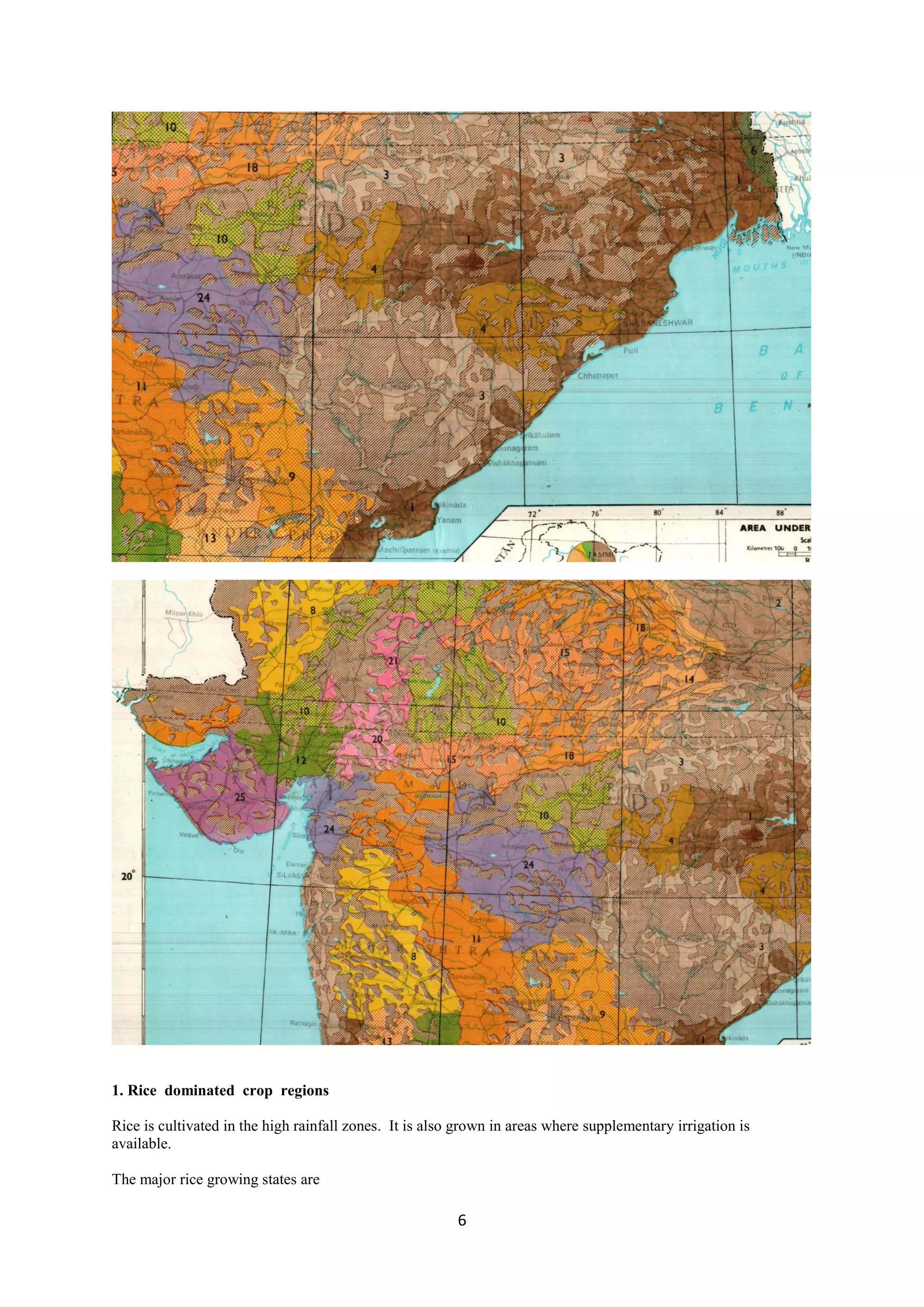 Crop Regions of India | PDF