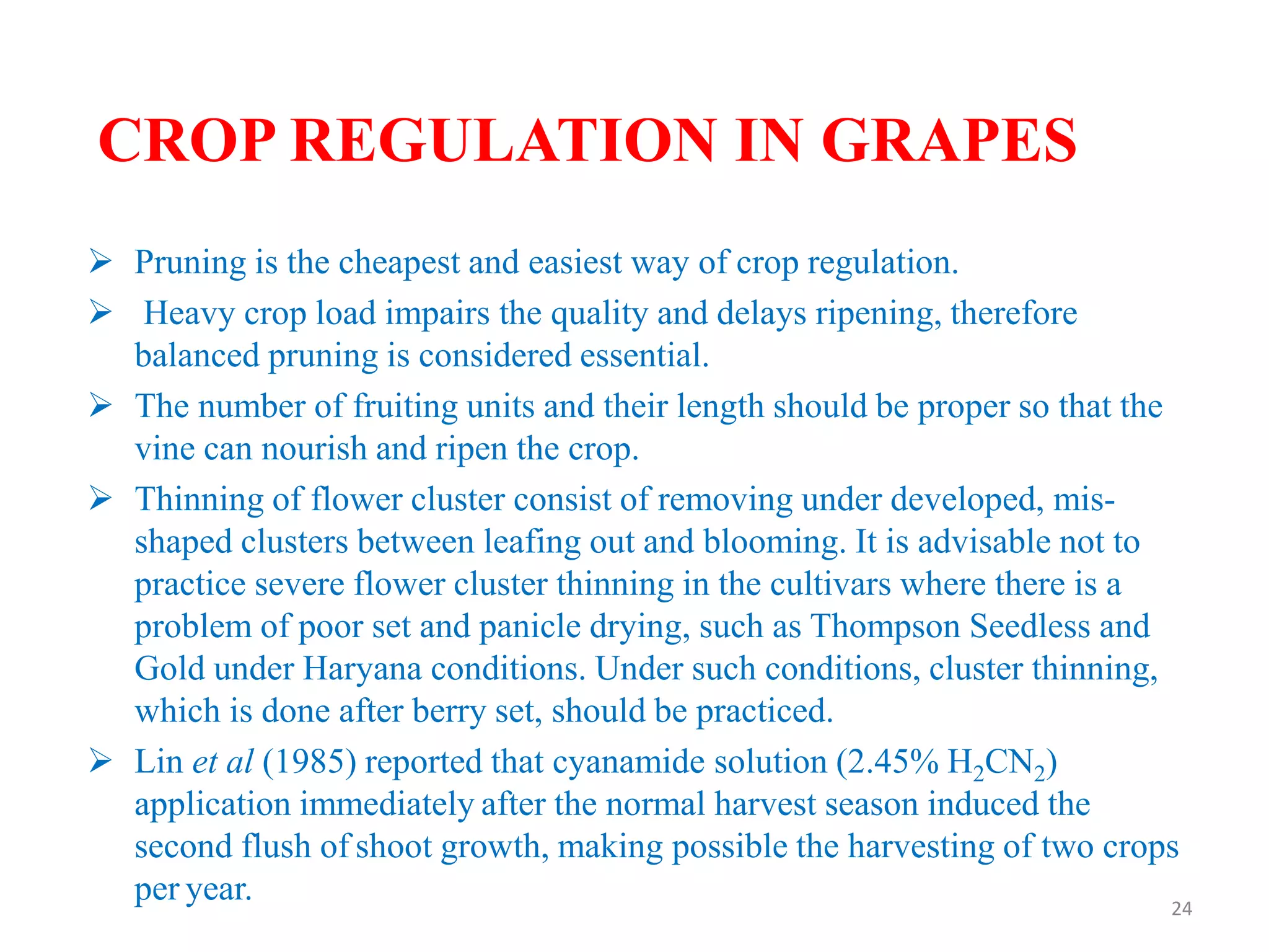 Crop regulation and off season fruit production | PPTX