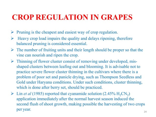 Crop regulation and off season fruit production | PPTX