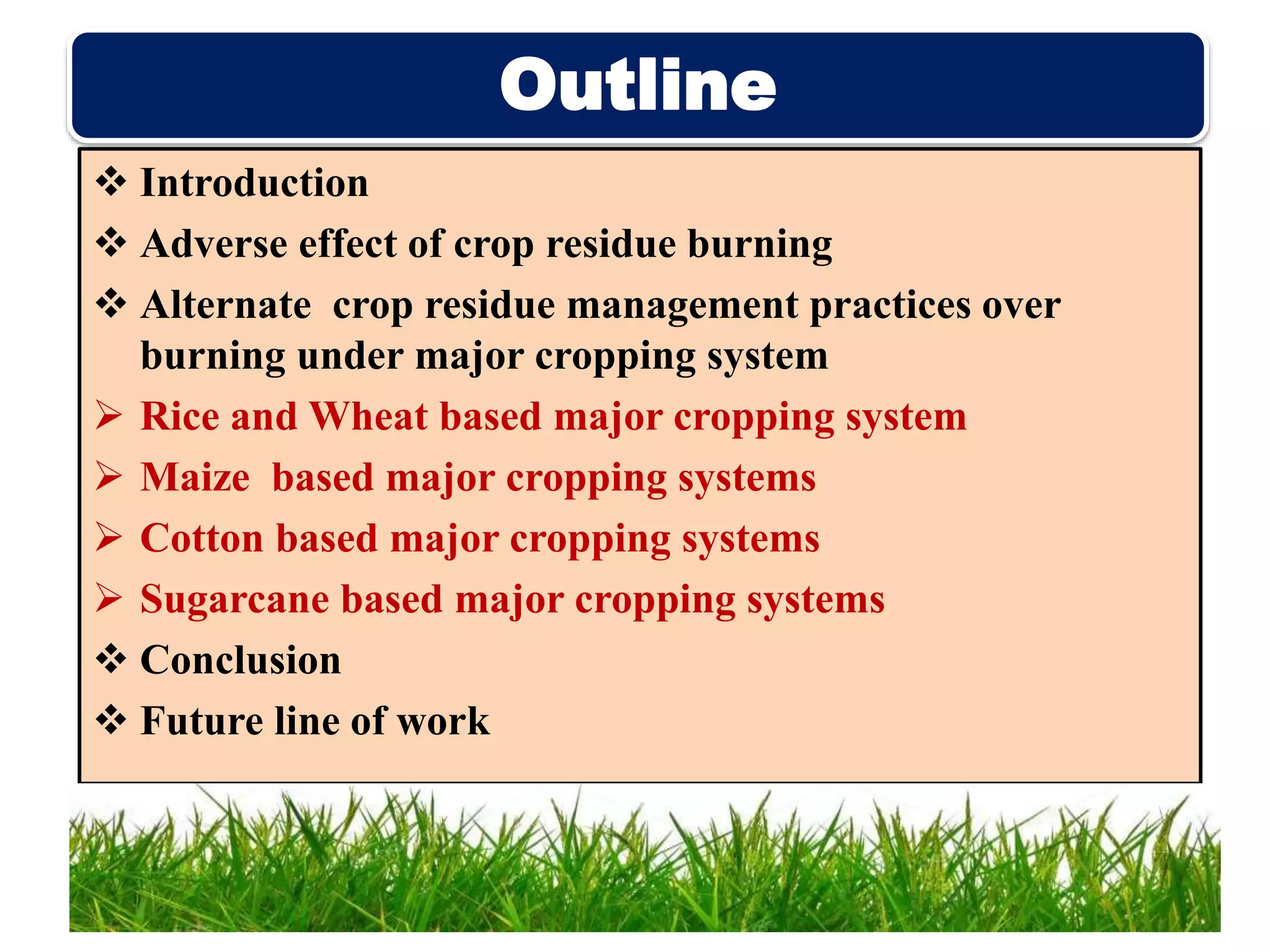 CROP RESIDUE MANAGEMENT IN Major cropping system.pptx