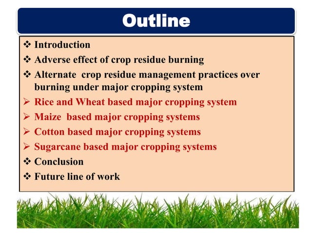 CROP RESIDUE MANAGEMENT IN Major cropping system.pptx