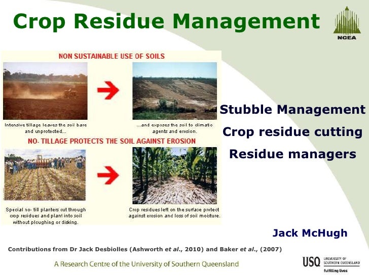 Crop residue management