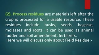 Crop Residues Challenges and Solutions | PPTX
