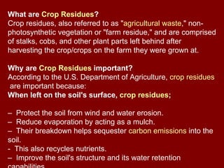 Crop residue utilisation by MUHAMMAD FAHAD ANSARI 12IEEM 14 | PPT