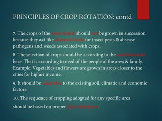 Crop rotation and its principle | PDF