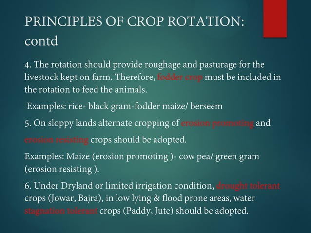 Crop rotation and its principle | PDF | Agriculture | Industries