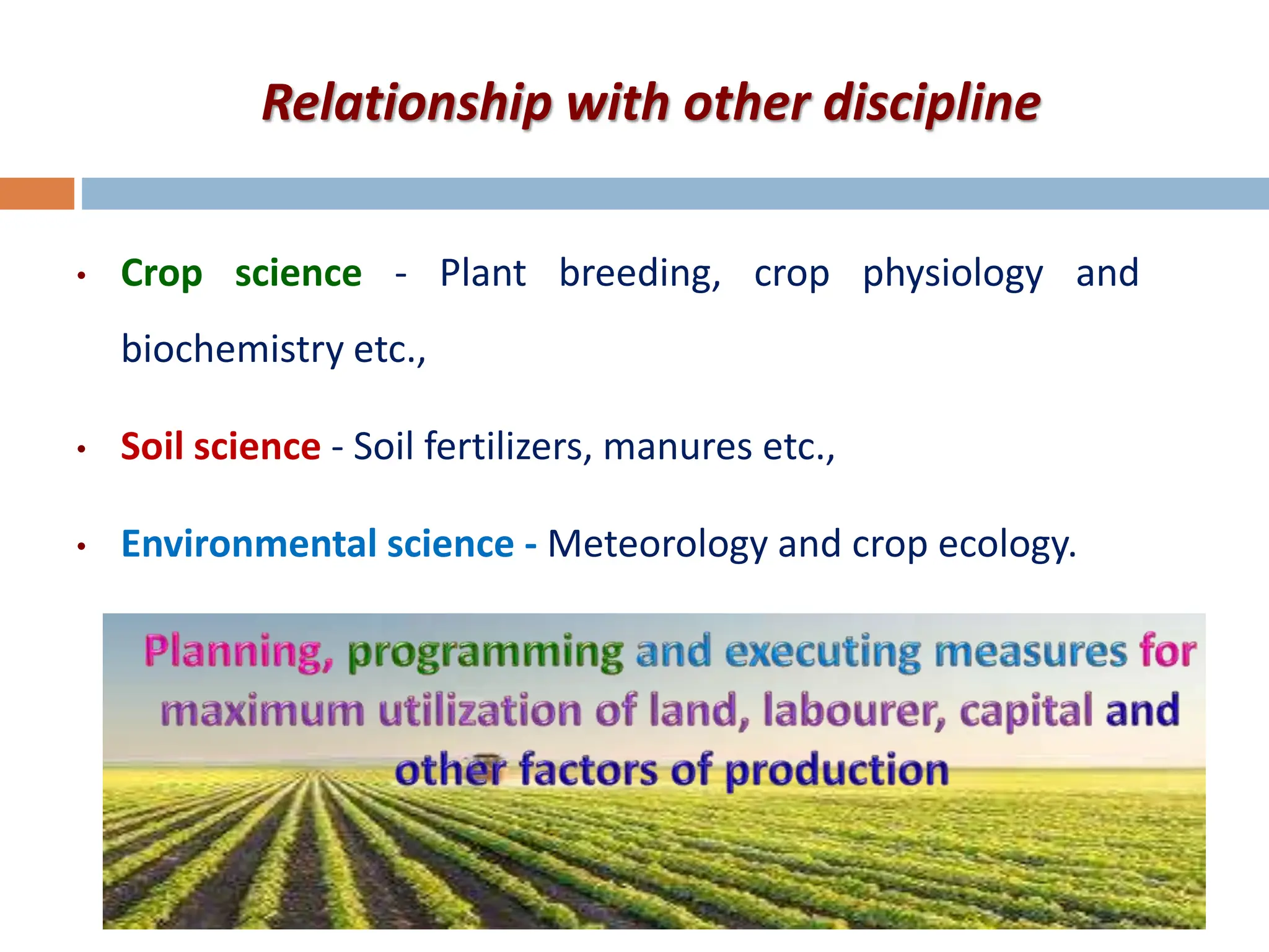 Agronomic Crops Classification - Agriculture | PPT