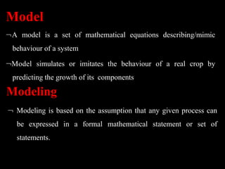Crop simulation model | PDF