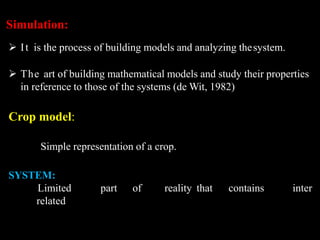 Crop simulation model | PDF