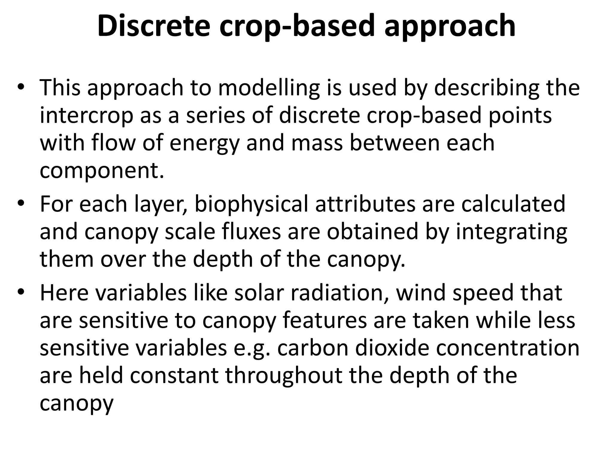 Crop simulation model for intercropping | PPTX