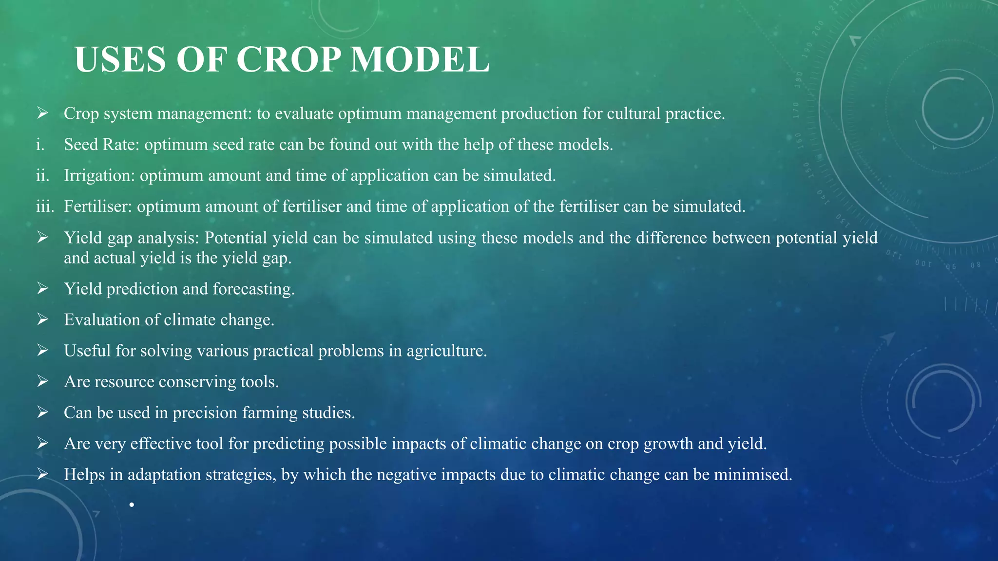 CROP SIMULATION MODELS AND THEIR APPLICATIONS IN CROP PRODUCTION.pptx