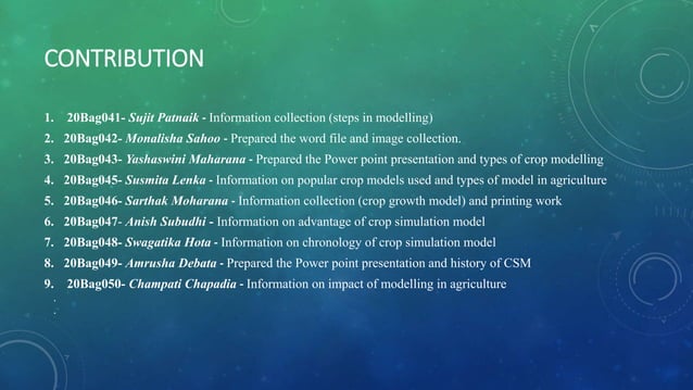 Crop Simulation Models And Their Applications In Crop Production Pptx