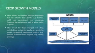 CROP SIMULATION MODELS AND THEIR APPLICATIONS IN CROP PRODUCTION.pptx