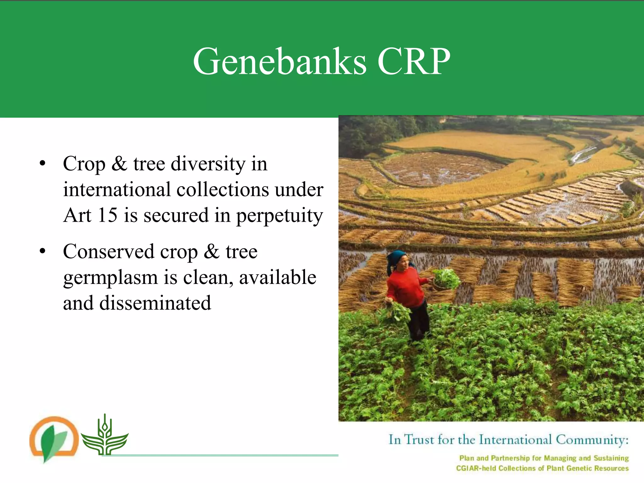 Crop Trust Presentation of Performance Targets of the CRP and Long Te…