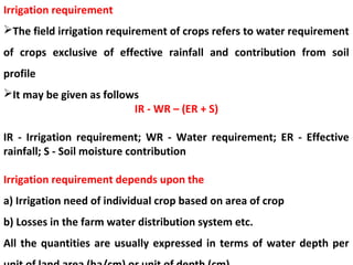 Crop water requirement | PPT