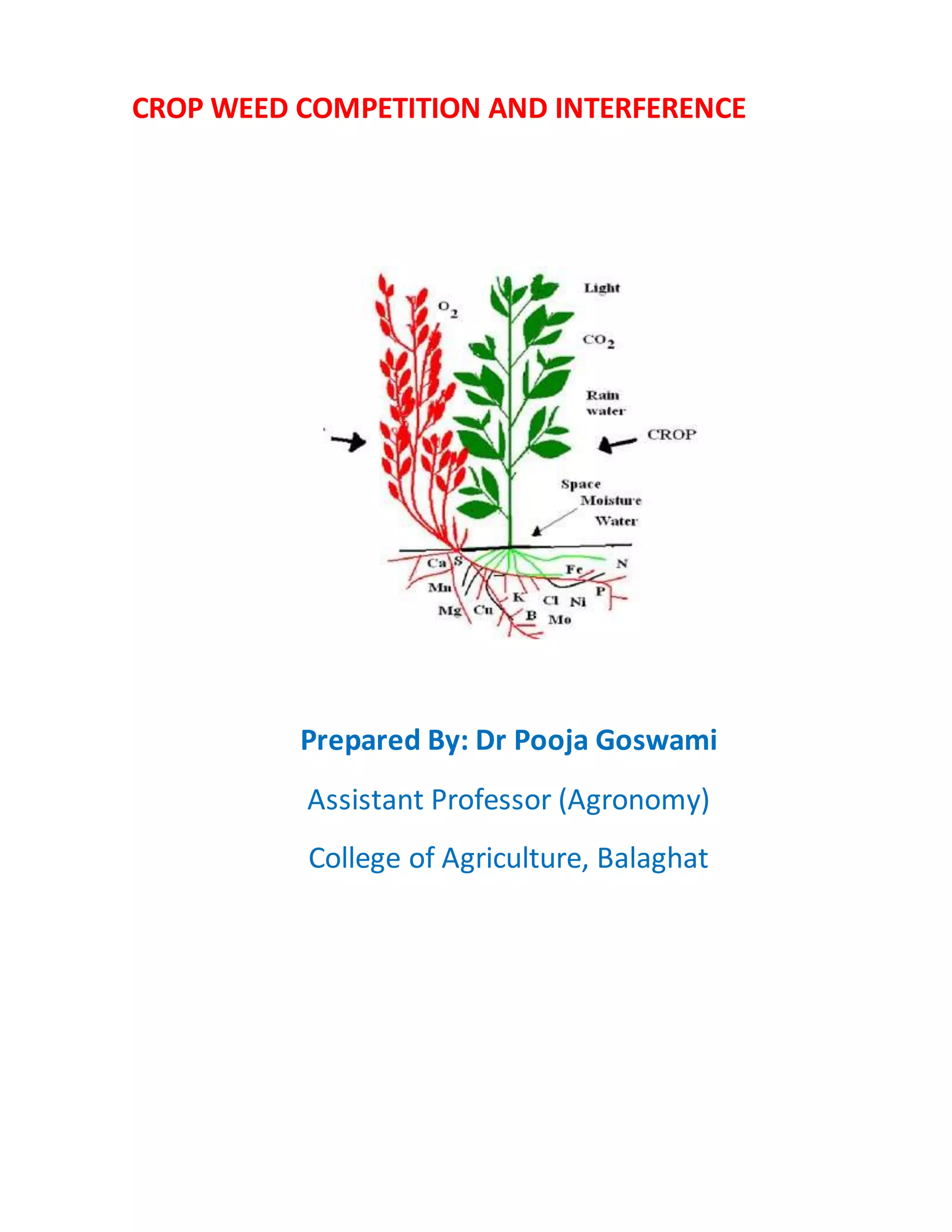 Crop weed competition and interference | DOCX