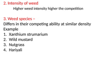 crop weed competition and its methods.pptx | Agriculture | Industries
