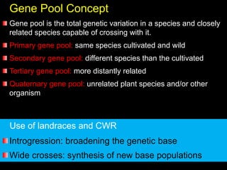 Crop wild relative utilization in plant breeding | PPTX