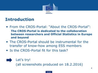 Cros portal for-knowledge | PPT