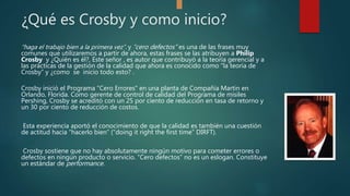 Crosby 14 pasos de calidad | PPTX