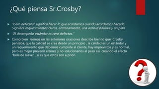Crosby 14 pasos de calidad | PPTX