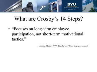 Crosby's 14 steps | PPTX