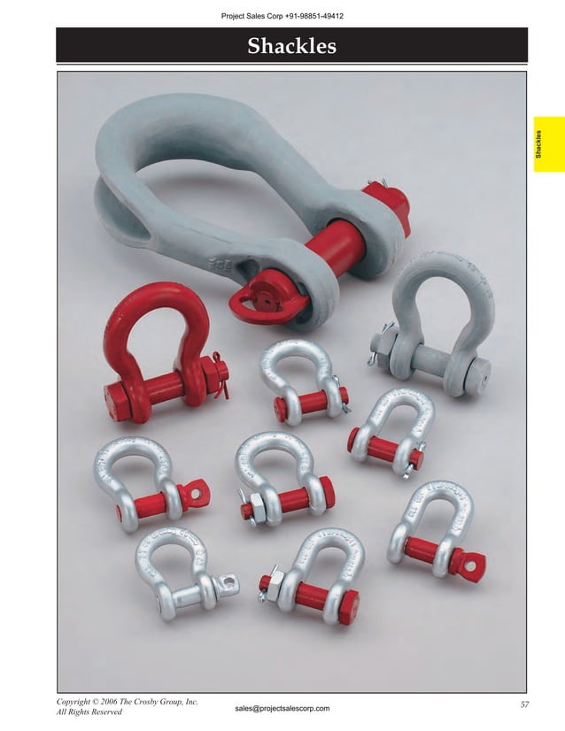 Crosby Shackles from Project Sales Corp, Vizag | PDF