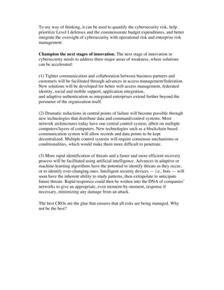 CROs must be part of the cybersecurity solution by david x martin | PDF