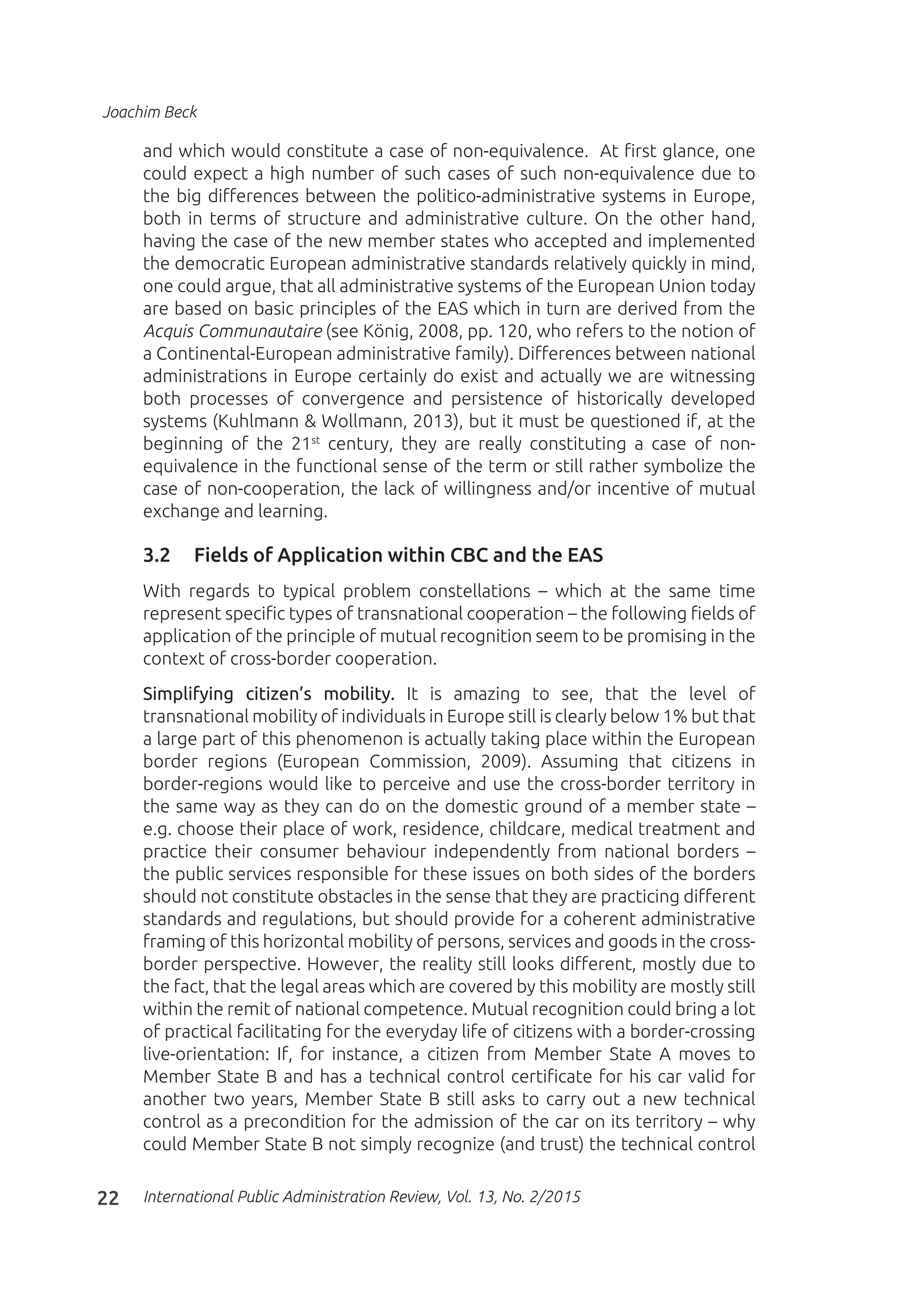 Cross border cooperation and the european administrative space ...