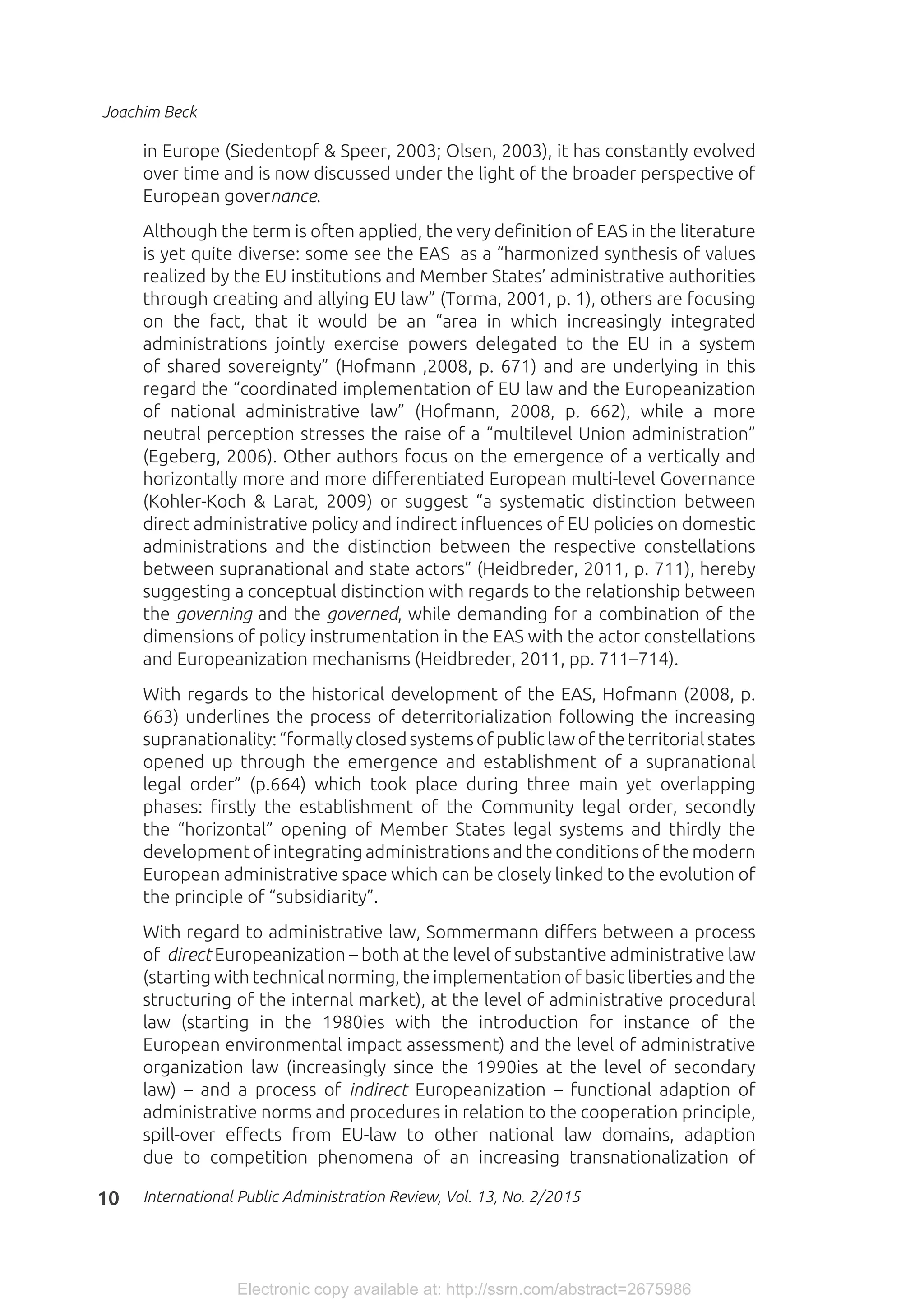 Cross border cooperation and the european administrative space ...
