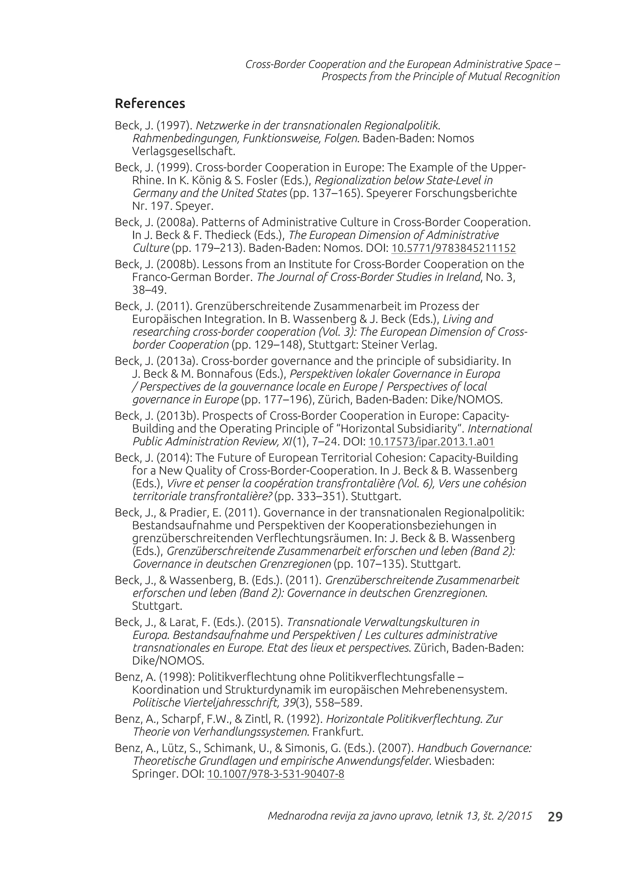 Cross border cooperation and the european administrative space ...