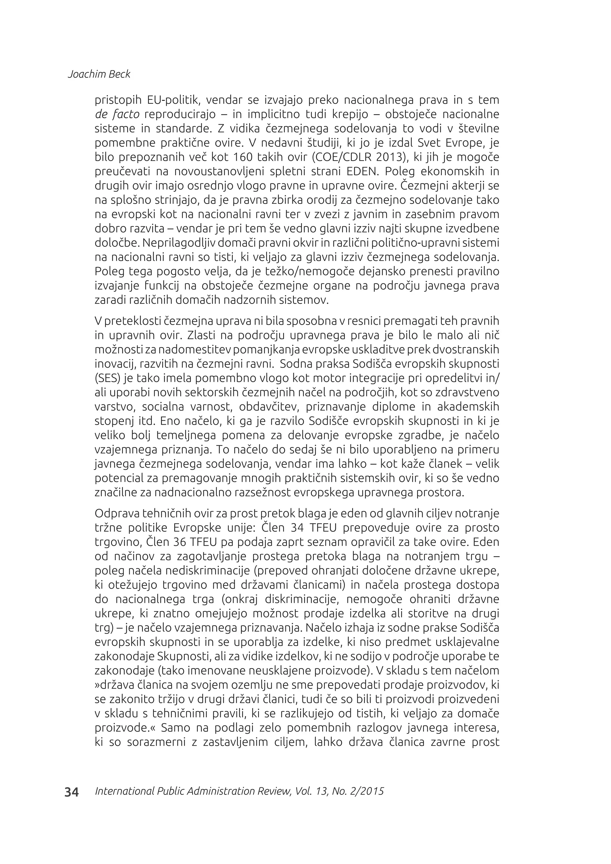 Cross border cooperation and the european administrative space ...