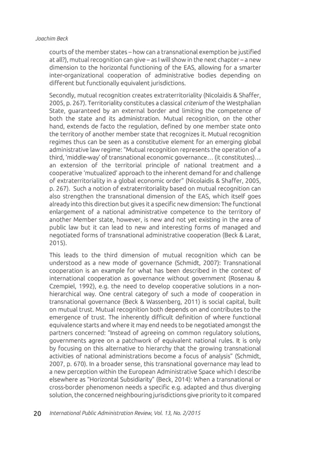 Cross border cooperation and the european administrative space ...
