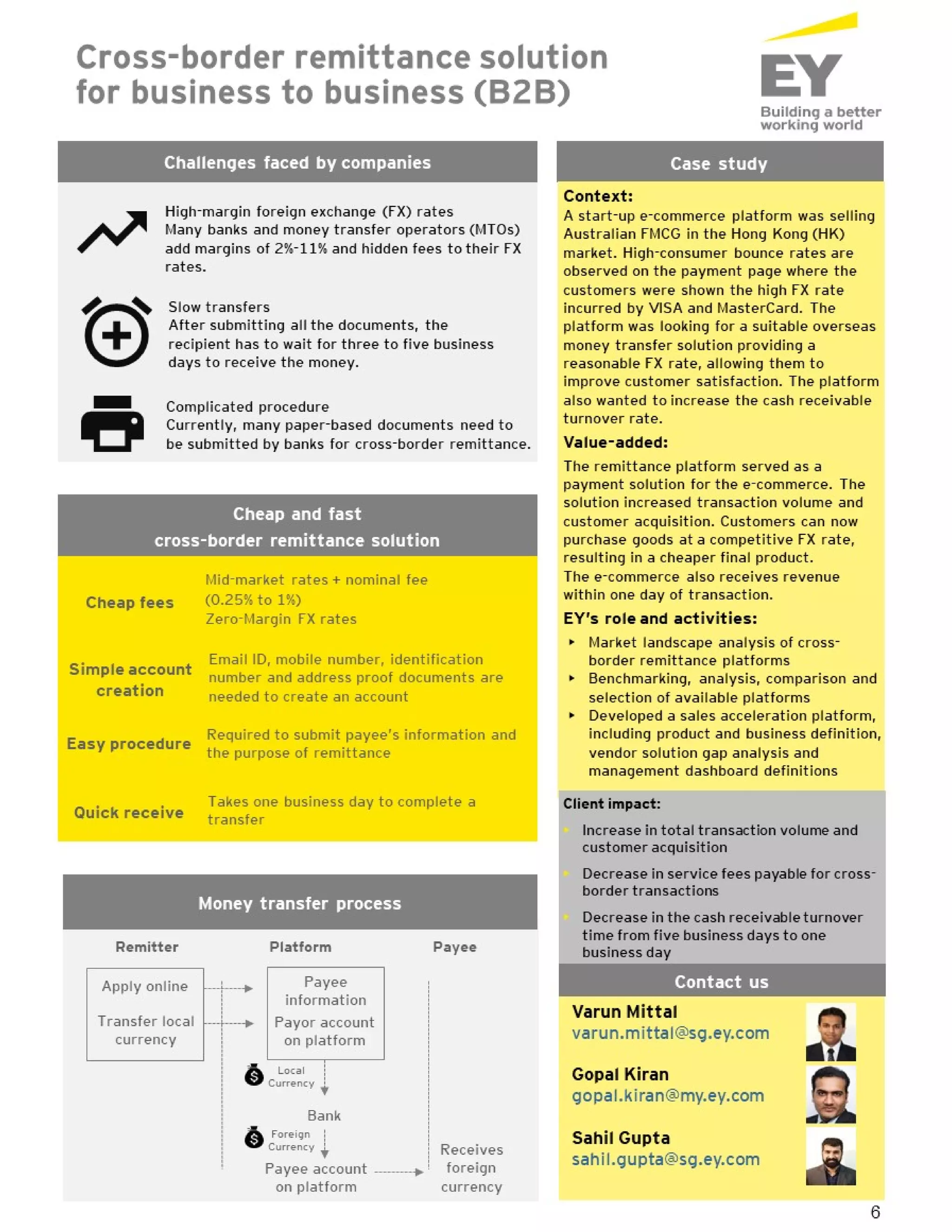 Cross Border Remittance Solution for Business to Business (B2B) | PDF